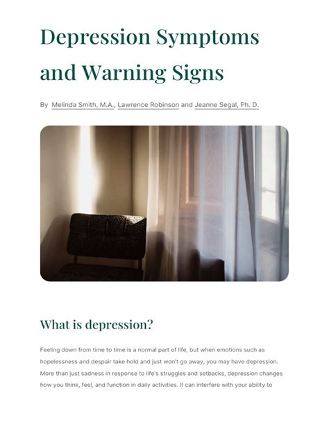Image result for Depression Warning Signs