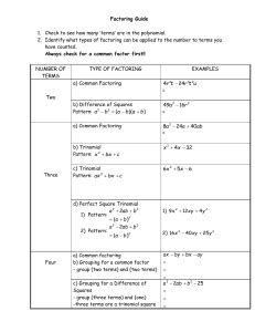 Image result for Factoring Methods