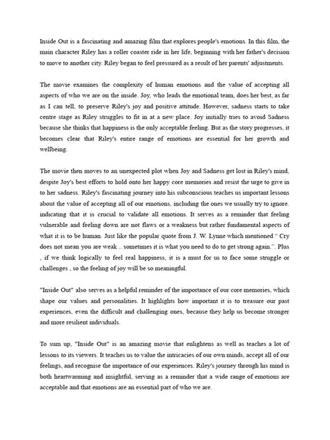 Image result for Reflection Paper Movie Example