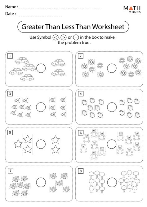Image result for Math Worksheets More or Less Problem Sums
