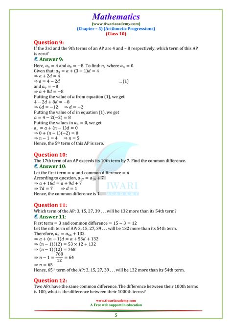 Image result for 10th Maths Exercise 5.2 9-Question