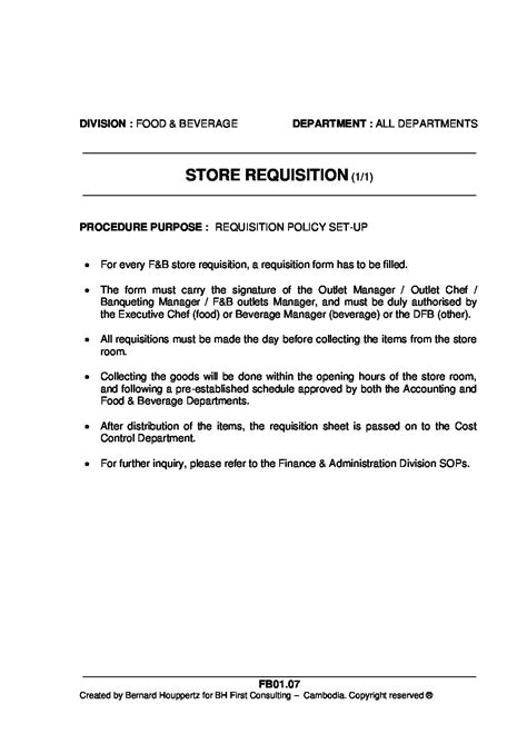 Image result for Store Requisition Form