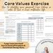 Image result for Core Values Exercise