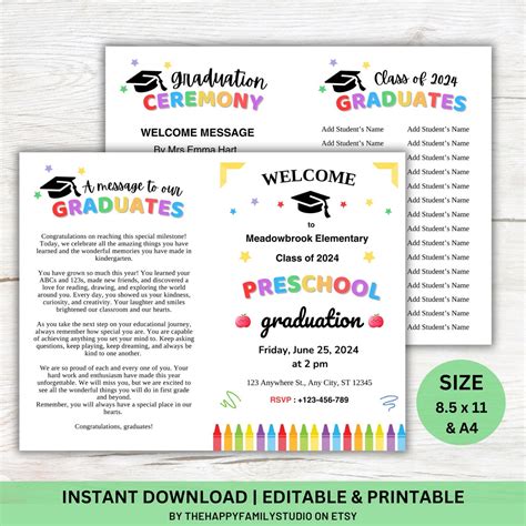 Image result for Example of a Preschool Graduation Program