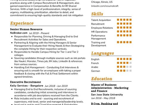 Image result for Human Resource Sample Resume Examples