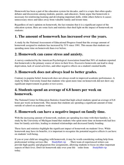 Image result for Homework Facts