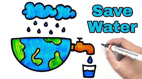 Image result for How to Draw Save Water Drawing