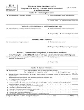 Image result for Form 8023 Example