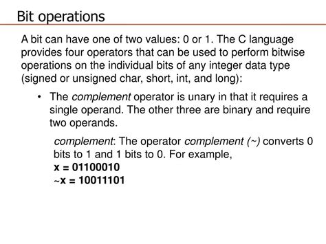 Image result for Bit Operator Example