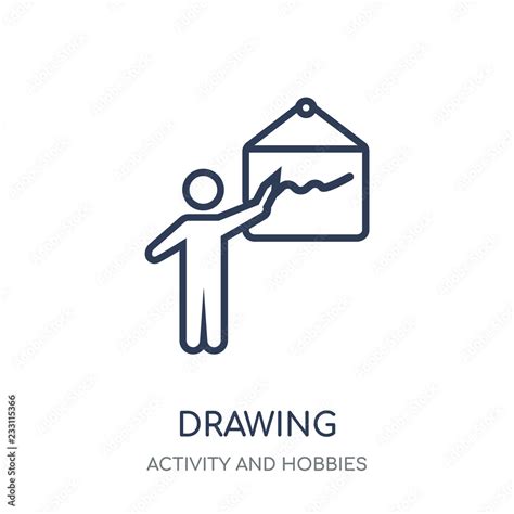 Drawing icon. Drawing linear symbol design from Activity and Hobbies ...