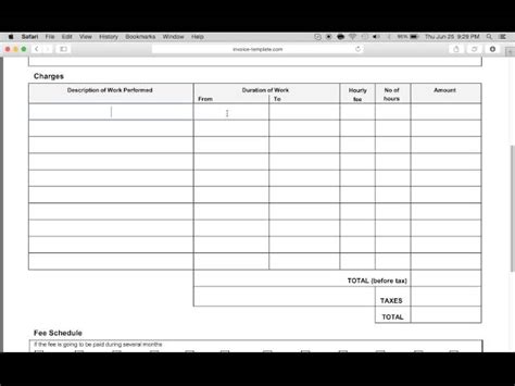 Image result for Simple Contractor Invoice Template