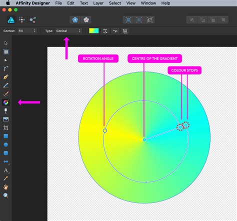 Image result for Affinity Designer Gradient Direction