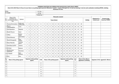 Image result for Tally Sheet Format for Survey Questions