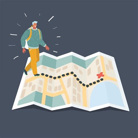 Image result for Person Using a Map Vector