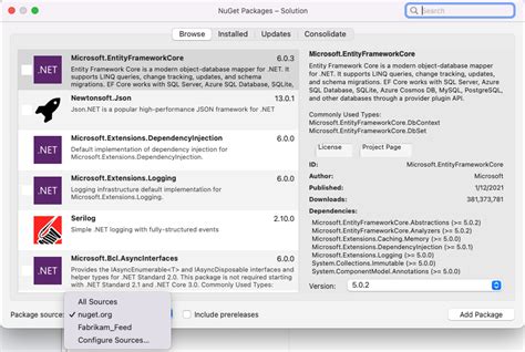 Image result for Project Packages View Visual Studio