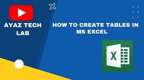 Image result for In MS Excel How Create a Table
