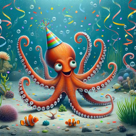 silly birthday octopus dancing in the ocean Memes - Imgflip