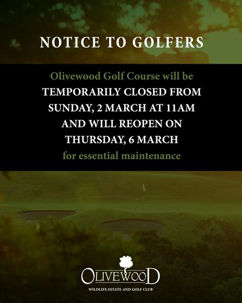 Image result for Golf Course Closure Flyer