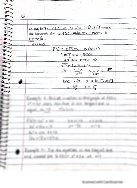 SOLUTION: Calculus derivatives examples - Studypool