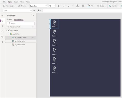 Image result for Power Apps. Navigation Menu