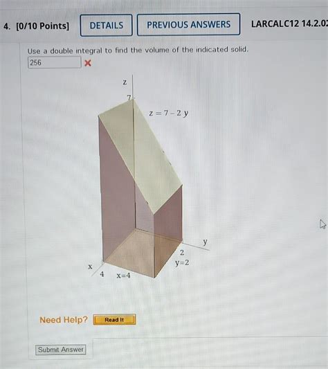 Image result for Volume Double Integral Calculus Problems
