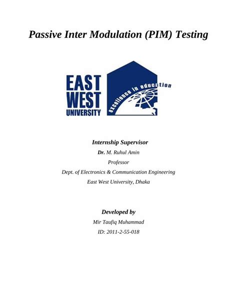 Image result for PIM Testing