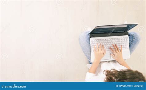 Image result for Woman Using Laptop Computer Top View