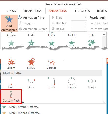 Image result for PowerPoint Custom Path Animation