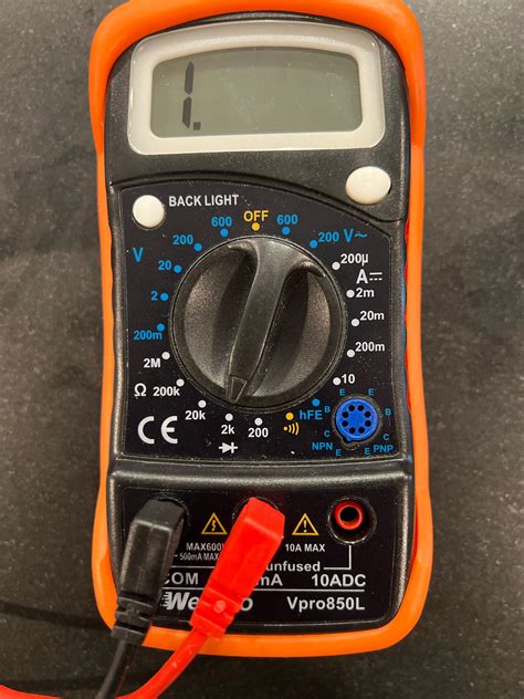 Image result for Multimeter Capacitance Setting