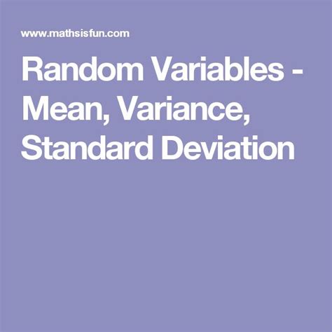Image result for Variance of a Random Variable