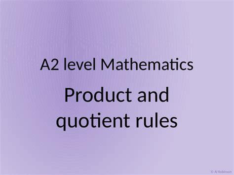 Image result for Differentiation Quotient Rule a Level Math