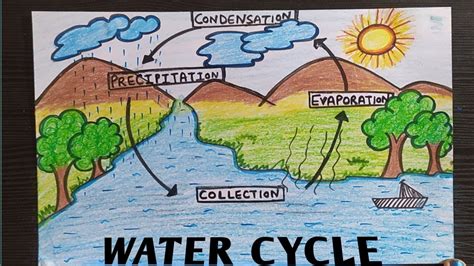 Image result for Water Cycle Step by Step Drawing