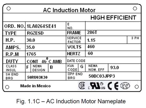 Image result for Motor Nameplate LRC Calculation Example