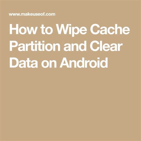 Image result for Wipe Cache Partition Android Meaning