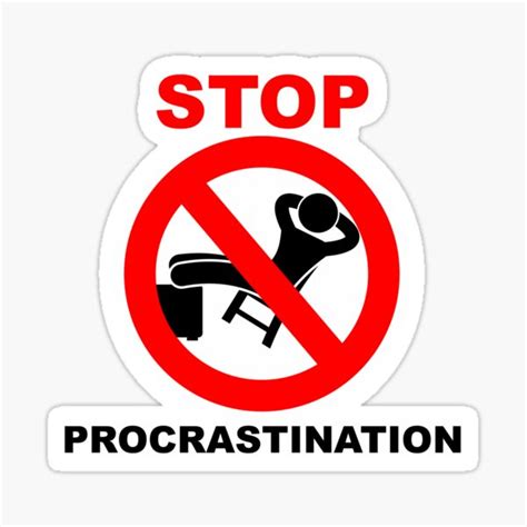 Image result for Avoid Procrastination Sign
