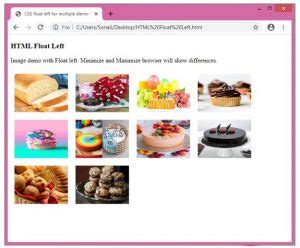 Image result for Float Image to Left HTML