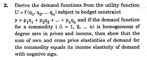 Image result for Deriving Demand From Utility Function