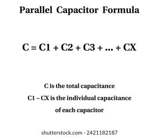 Image result for Capacitance in Parallel Formula
