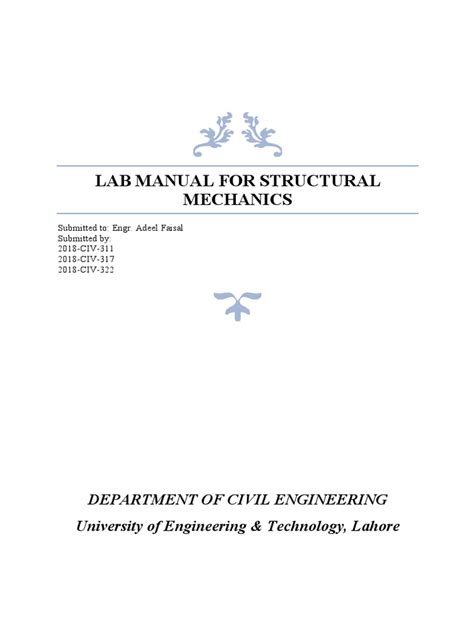 Image result for Structural Engineering Lab Manual PDF