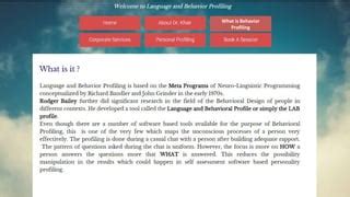 Image result for Key Elements of Behavioral Profiling