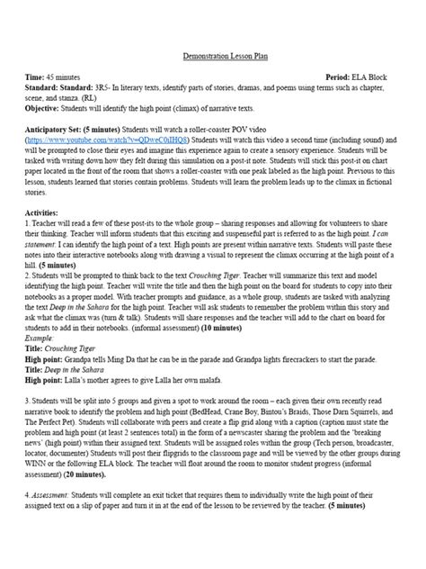 Image result for Demonstration Lesson Plan