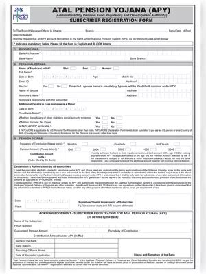 Image result for APY Application Form