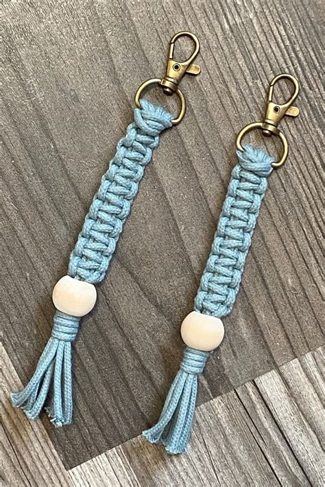 Image result for Macrame Key Ring Designs Using Beads