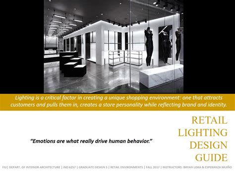 6. DISPLAY DESIGN/LIGHTING | RETAIL STORE DESIGN-FALL 2017