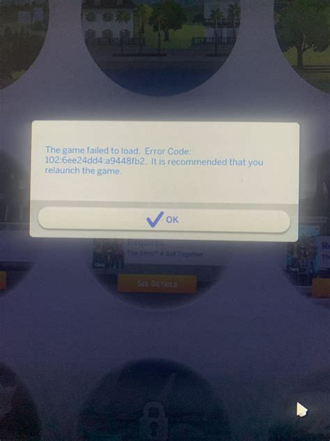 Image result for Sims Error Msg