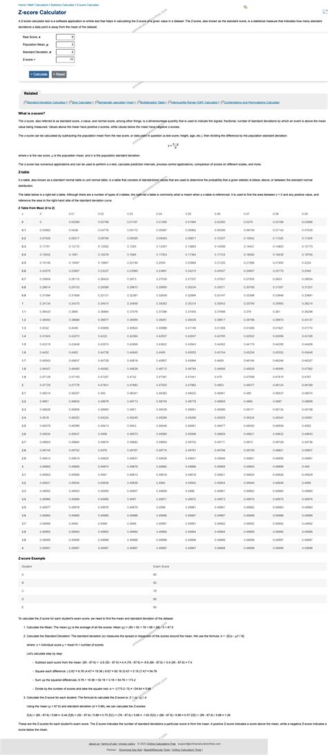 Image result for Probability Calculator Using Z-Score