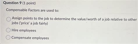 Image result for Compensable Factors Point Method