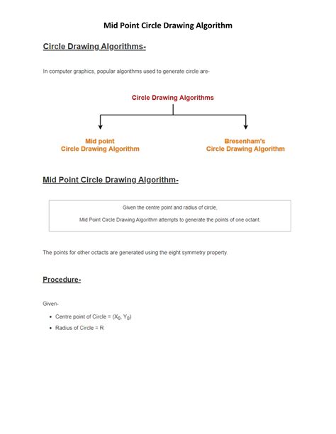 Image result for +Mid Point Circle Algorithm in Computer Grapics