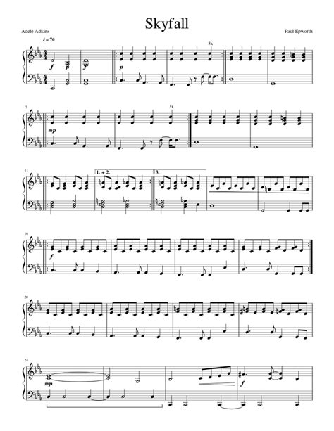 Image result for Skyfall Piano Tutorial Easy