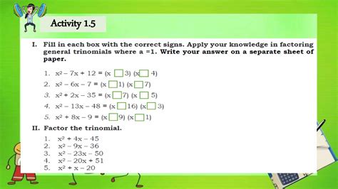 Image result for General Quadratic Trinomial Examples